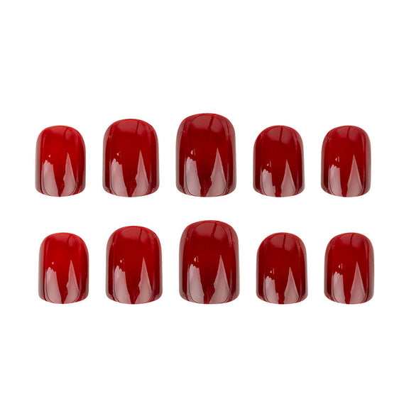 Nail Hq Square Nails Deep Red – Livish
